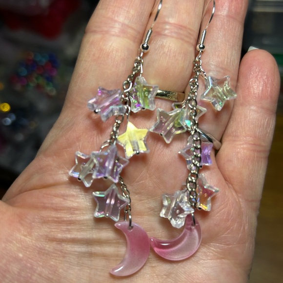 Hand Crafted | Jewelry | 325 Star And Moon Dangle Earrings | Poshmark